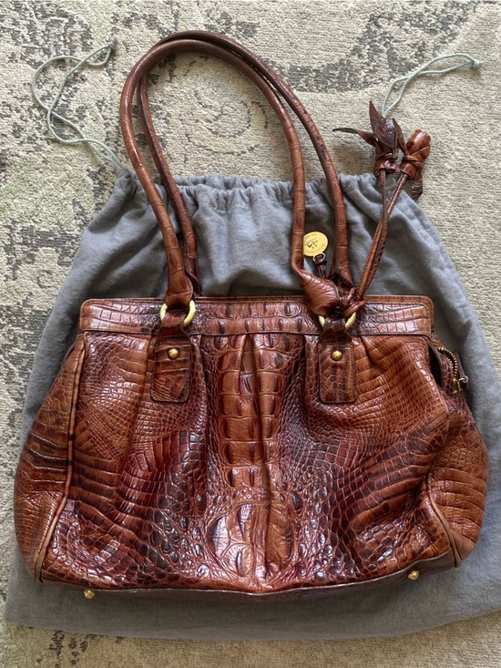 Brahmin | Bags | Vintage Brahmin Elouise Shoulder Bag In Pecan ...